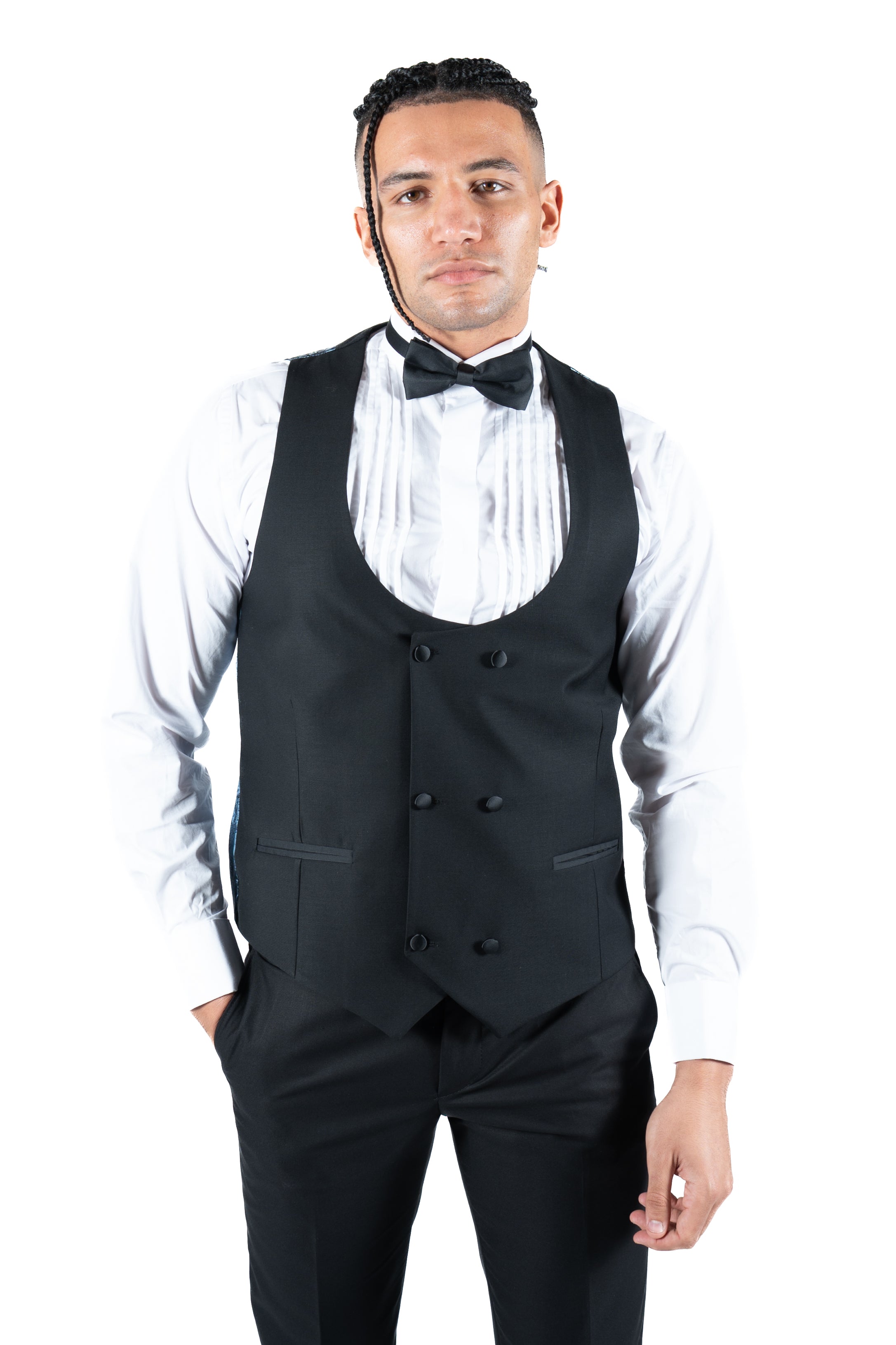 Spectre Black Dinner Suit Double Breasted Waistcoat – Master Debonair