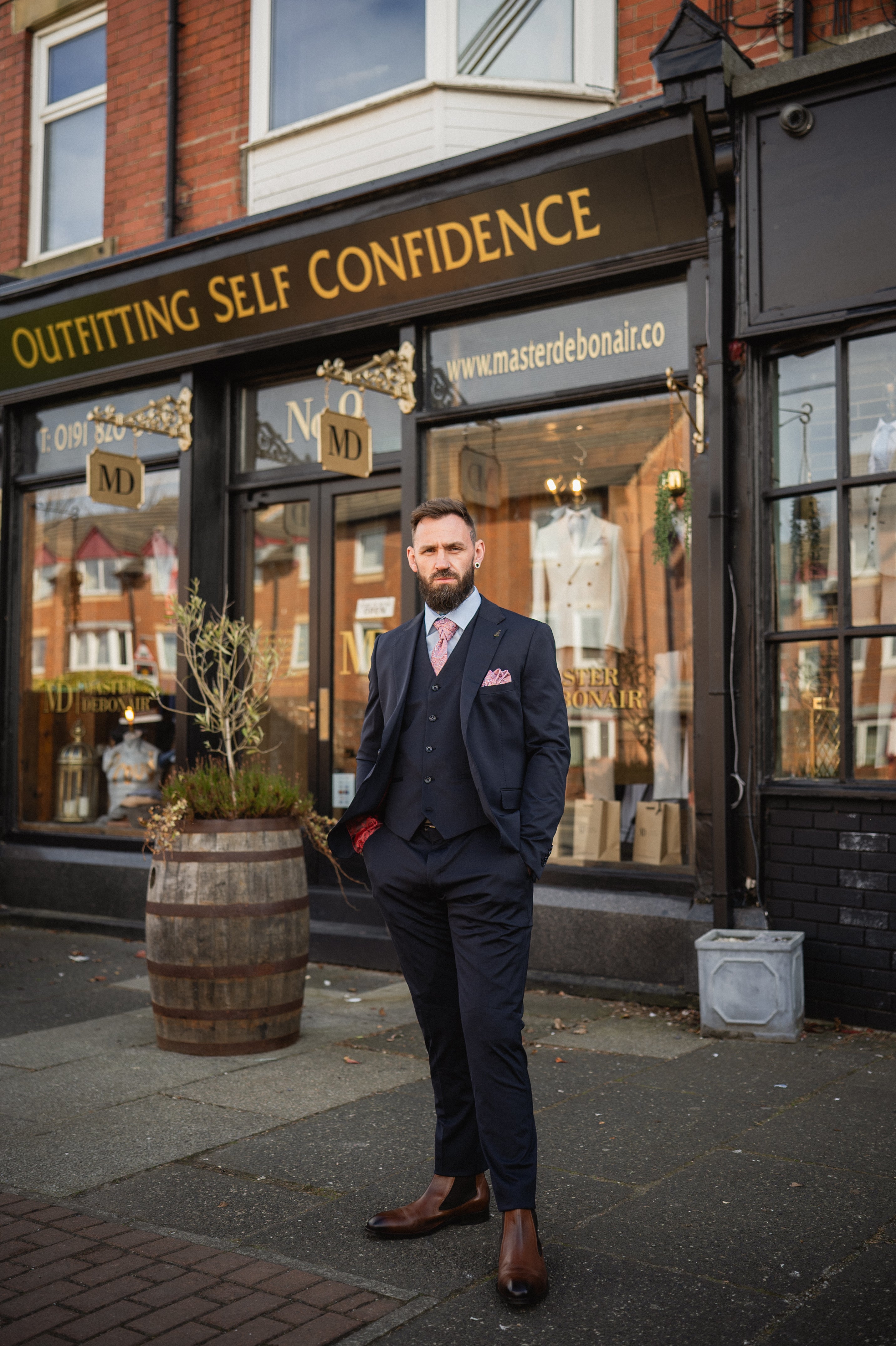 Stretch Navy Formal Look – Master Debonair