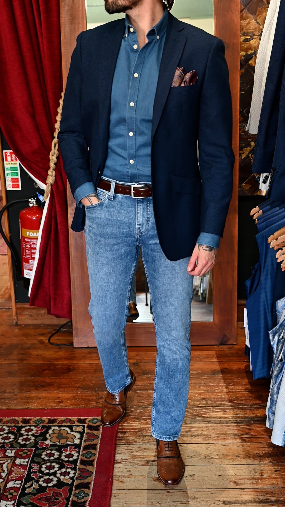 Double Denim Smart Casual Look – Master Debonair
